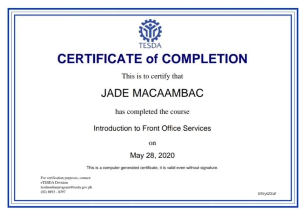 JPM Certificates